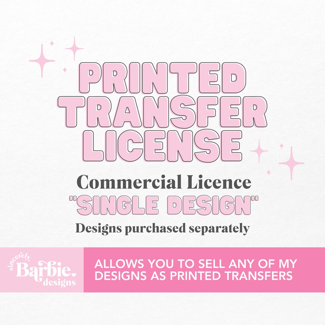 Sell Printed Sublimation Transfer License | Printed Transfer License ...