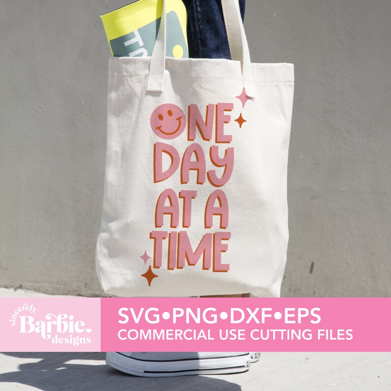 One Day at a Time SVG File Retro One Day at a Time Cut File - Etsy