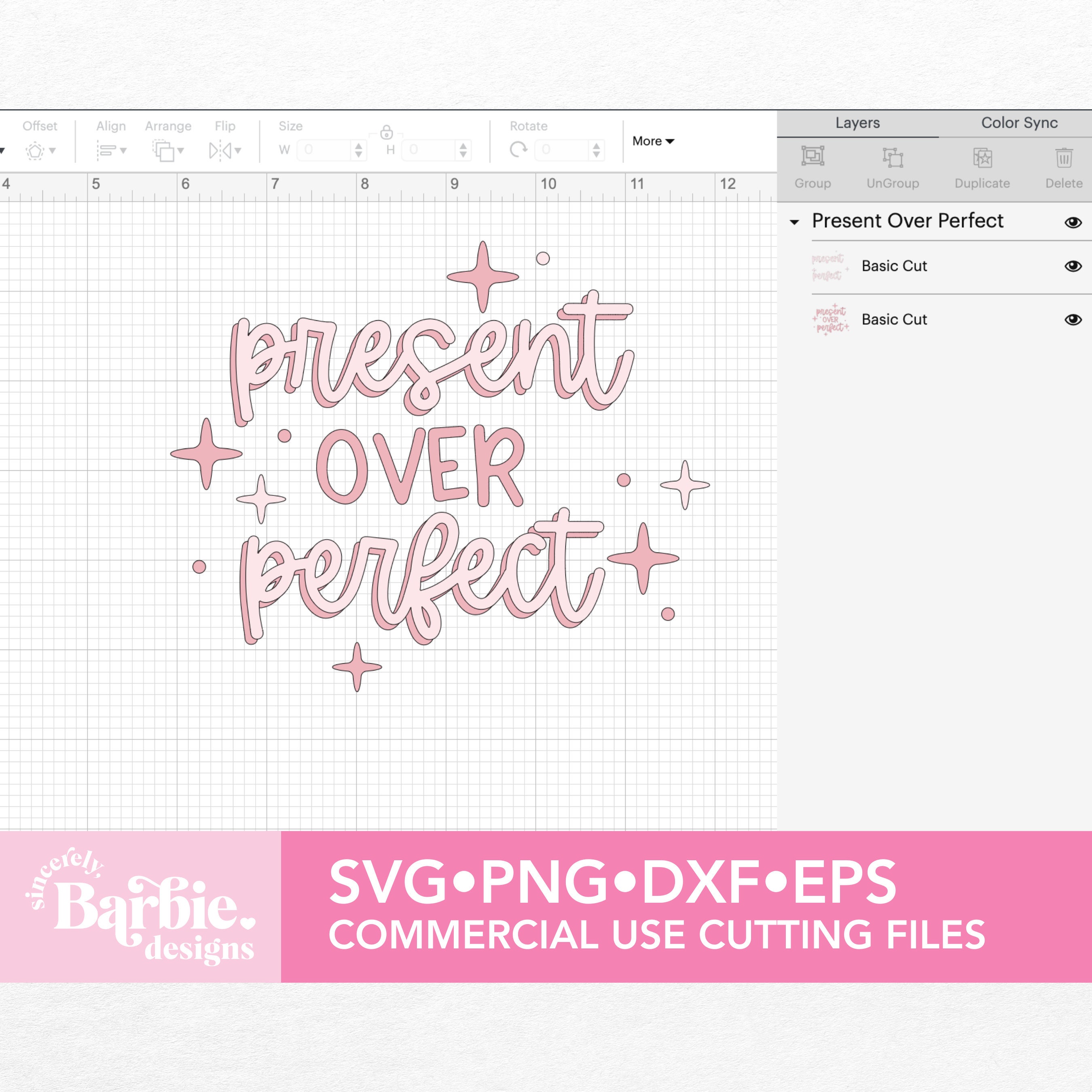 Present Over Perfect SVG File Present Over Perfect File - Etsy