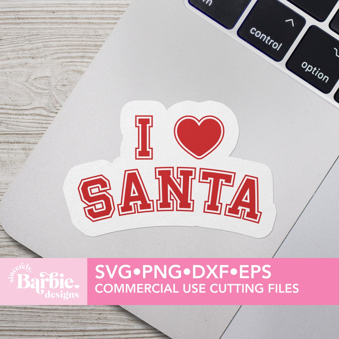 I Love Santa SVG PNG: Christmas Shirt Design (digital Download) - Etsy