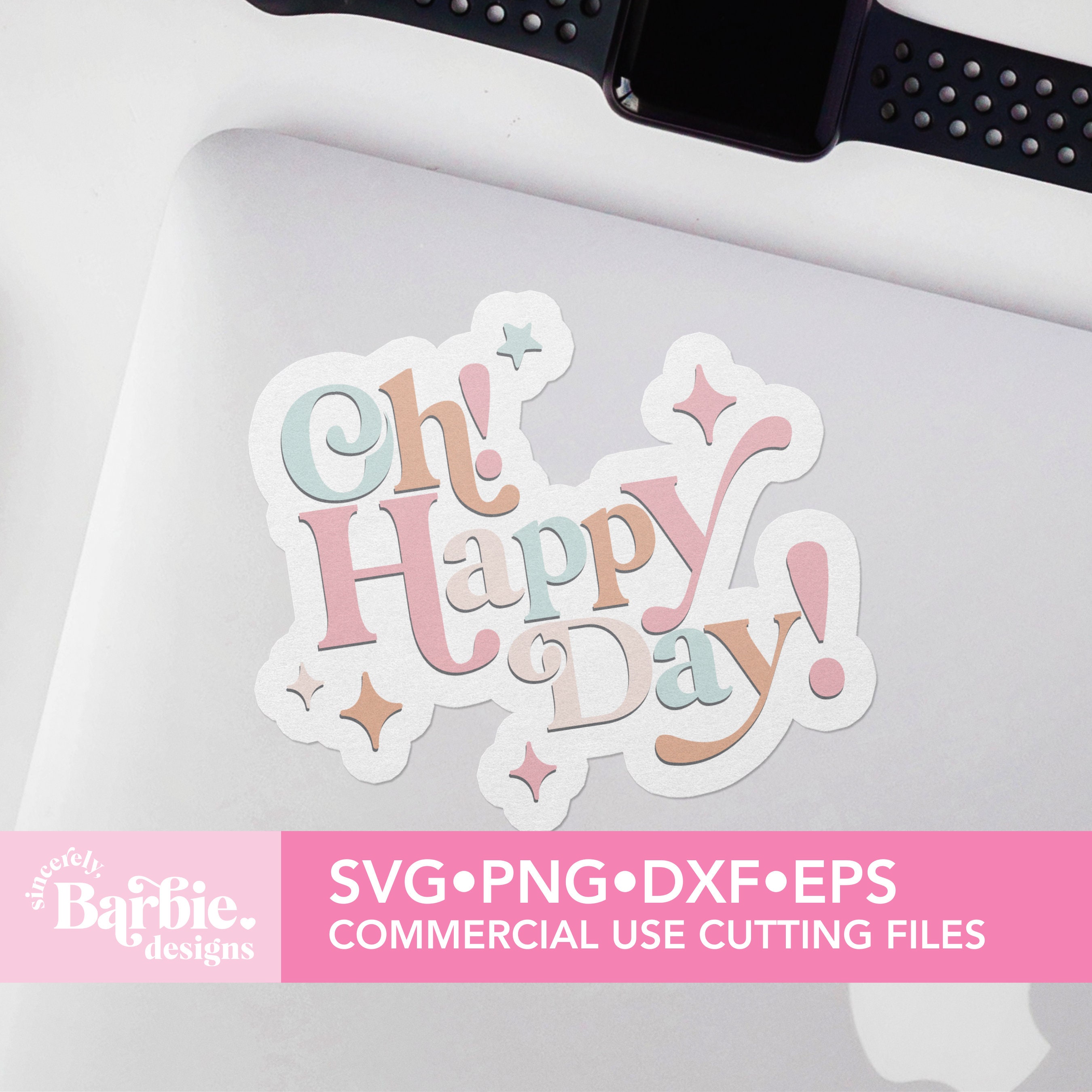 Oh Happy Day SVG File Oh Happy Day File Digital Download - Etsy
