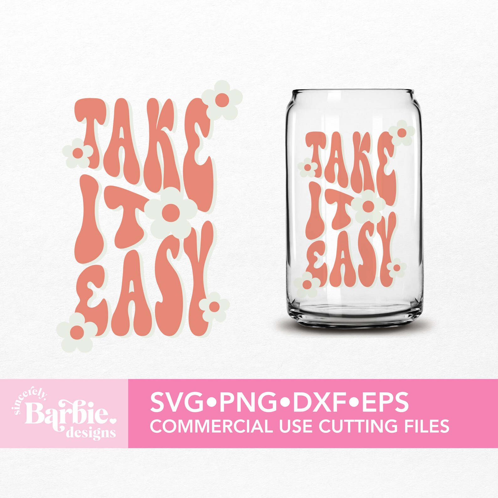 Take It Easy SVG File Positive Affirmations Digital Download - Etsy