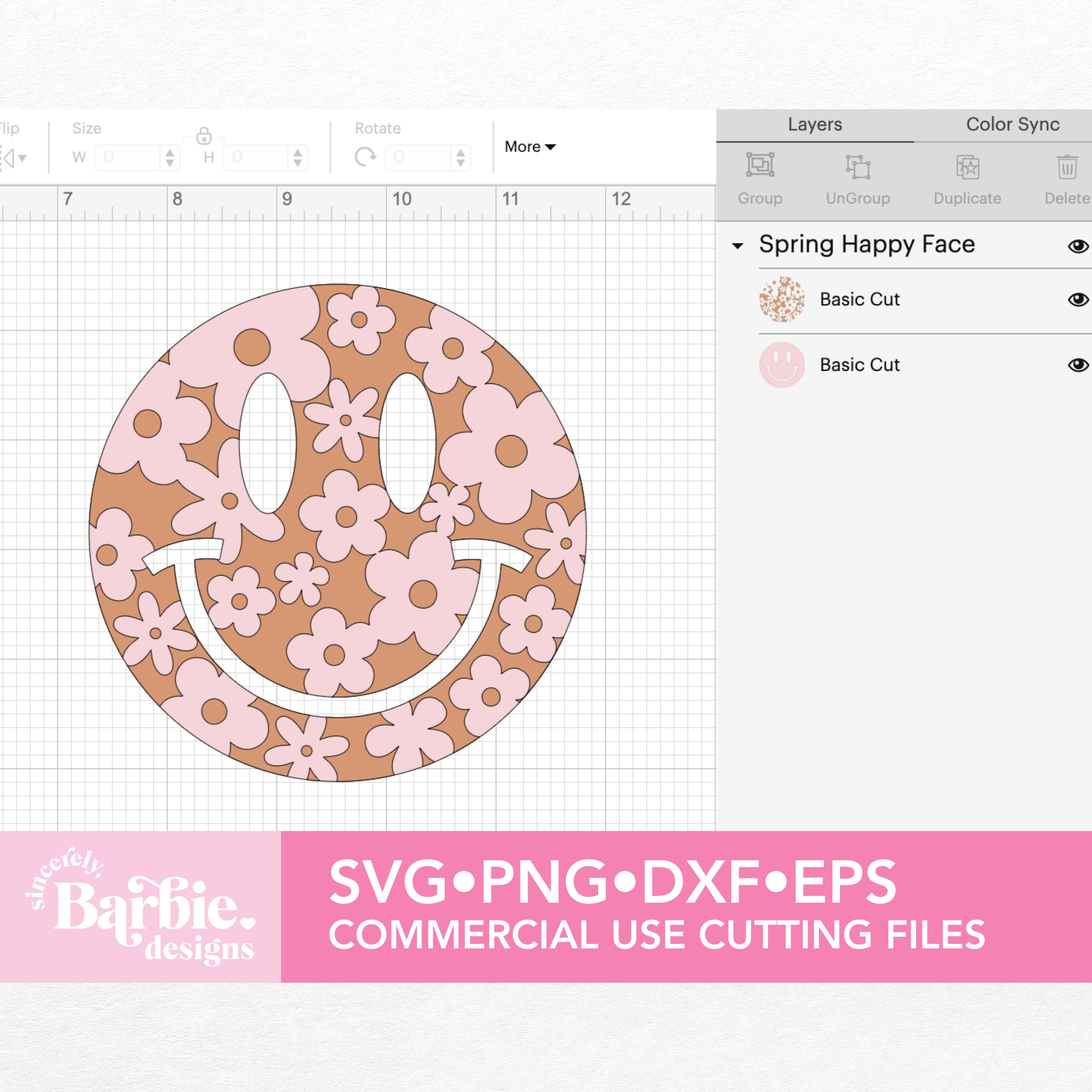 Spring Happy Smile SVG File Retro Happy Smile File Digital - Etsy