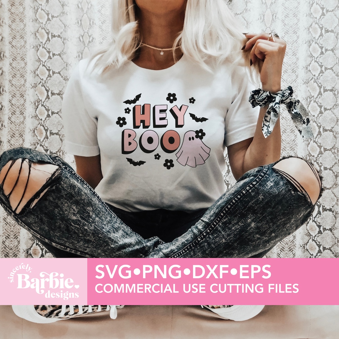 Hey Boo Svg Png, Cute Halloween Svg Png, Ghost Svg, Trick or Treat Svg ...