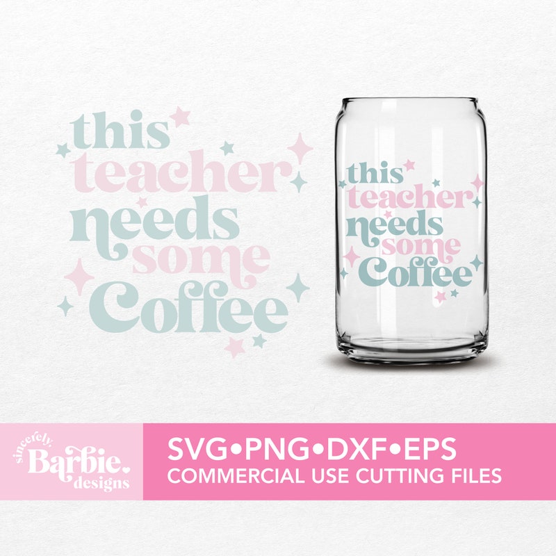 Teacher Coffee Svg - Etsy