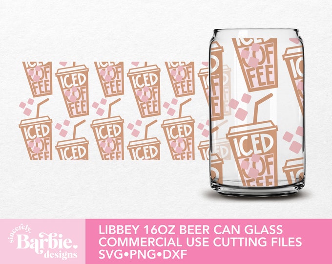 Iced Coffee Svg - Libbey Cup Svg - Iced Coffee Libbey Glass Svg - Iced ...