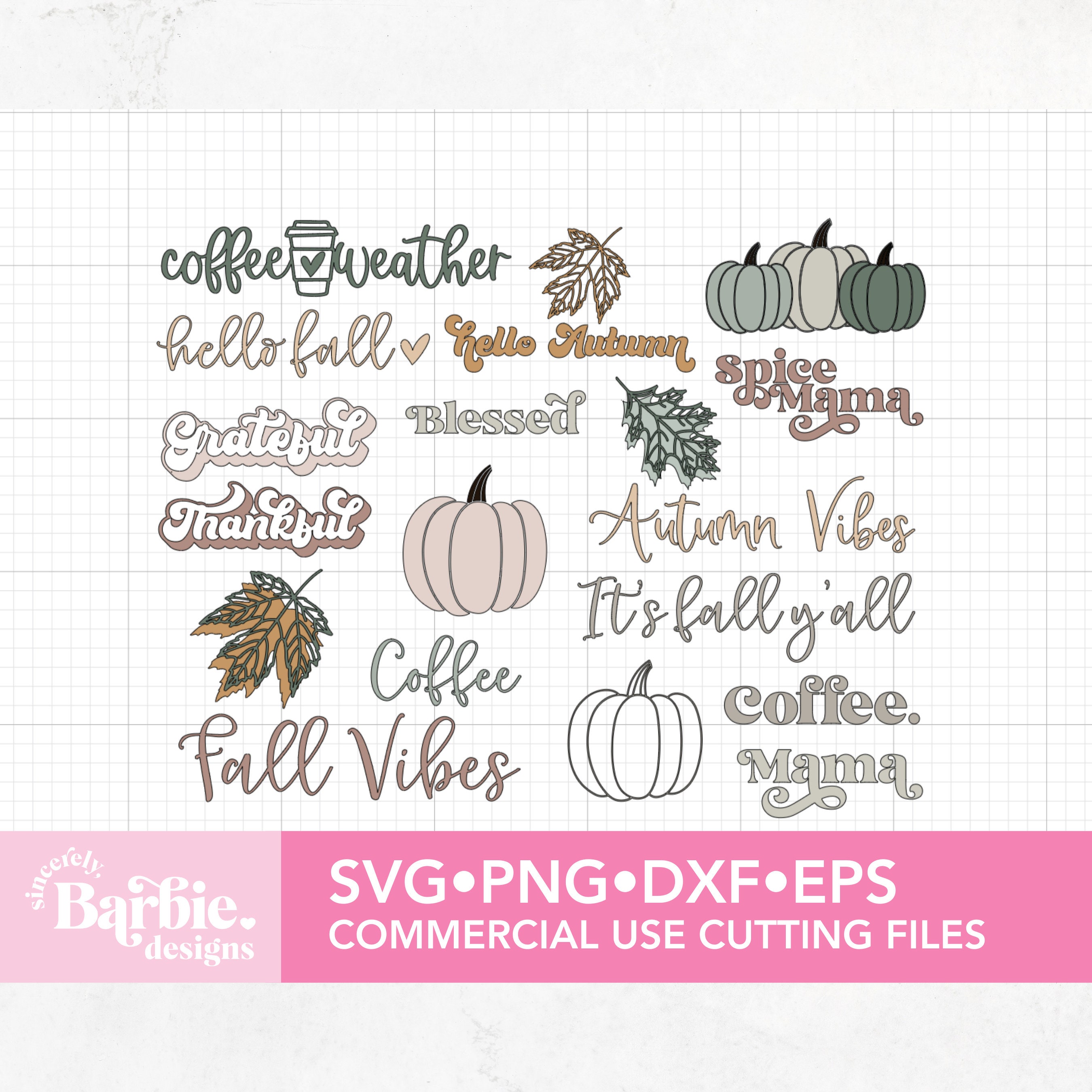 Fall Bundle SVG File Autumn Bundle Cut File Digital Download | Etsy