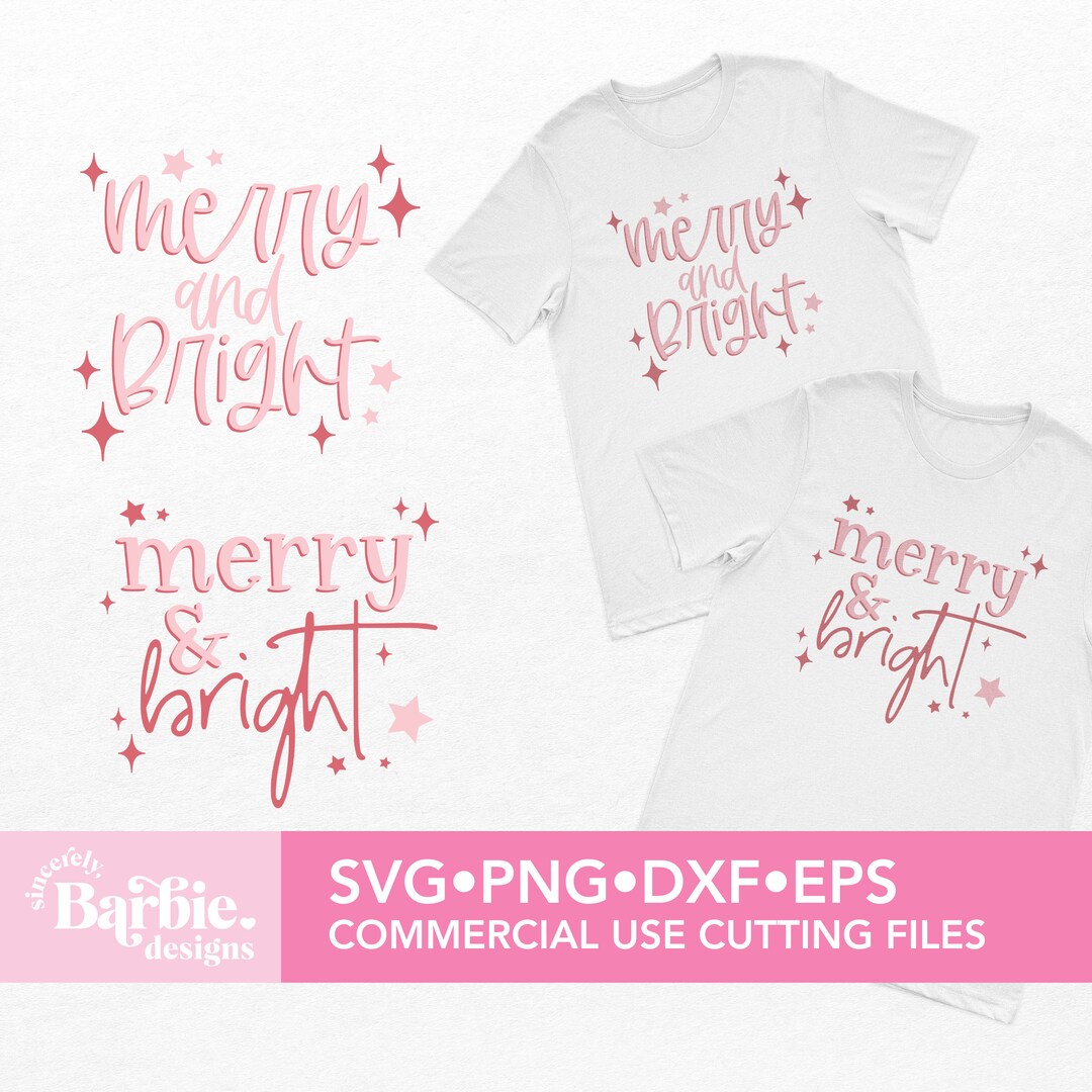 Christmas Svg Png Bundle | Merry and Bright Svg Digital Download - Etsy