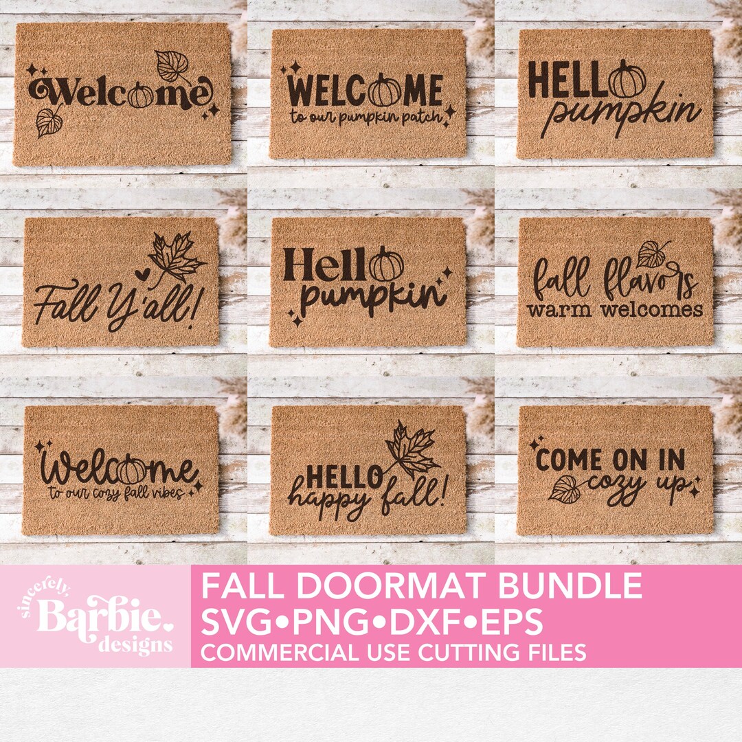 Fall Doormat SVG Bundle: Hello Pumpkin, Fall Y'all (instant Download ...