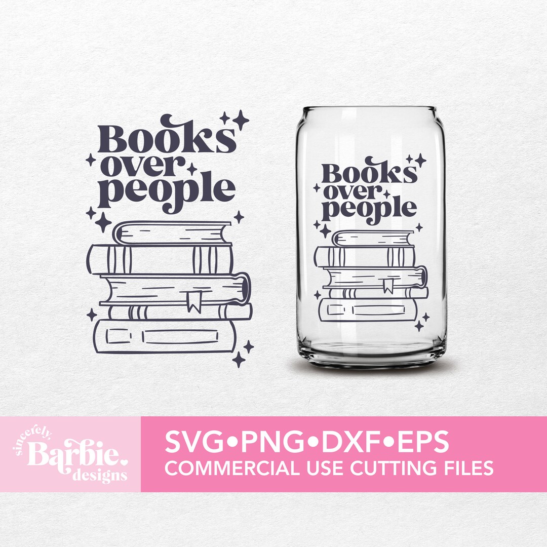 Books Over People SVG PNG: Reading Lover Digital Download - Etsy