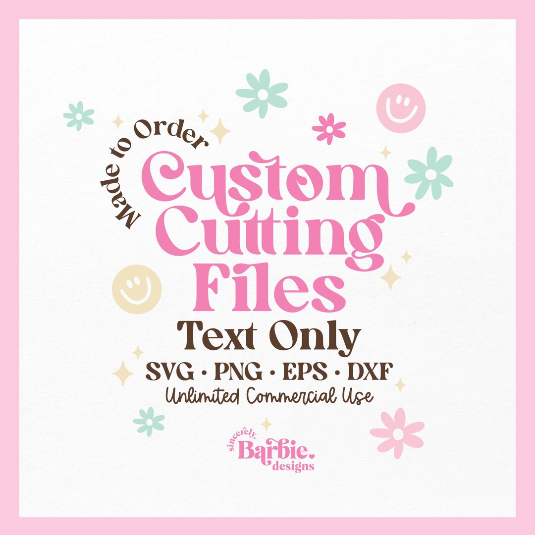Custom Text SVG File: Made-to-order Cutting File (digital Download) - Etsy