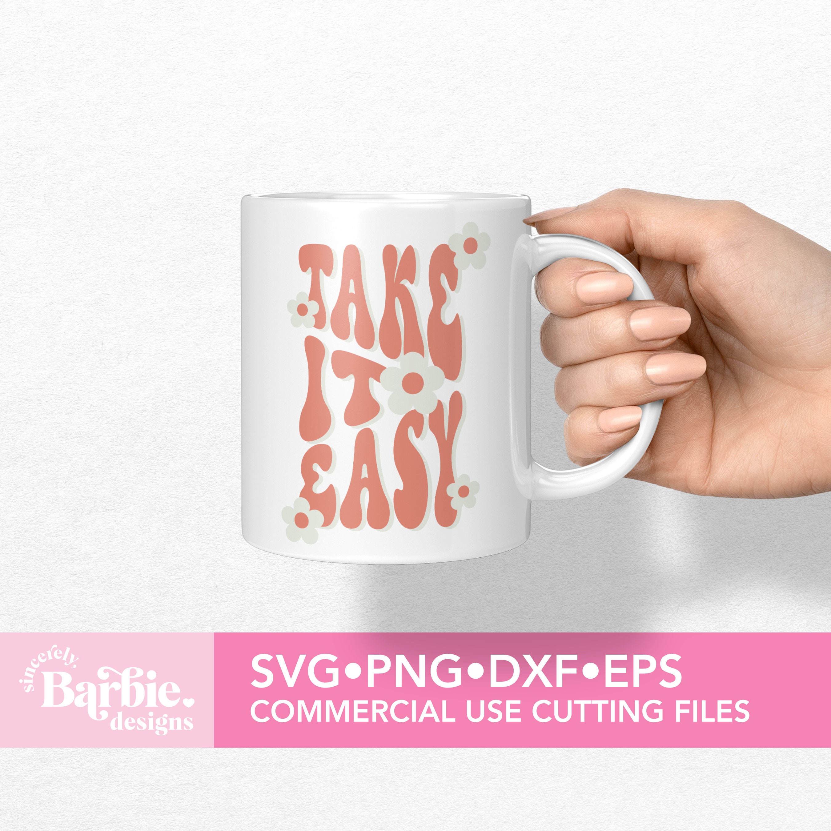 Take It Easy SVG File Positive Affirmations Digital Download - Etsy