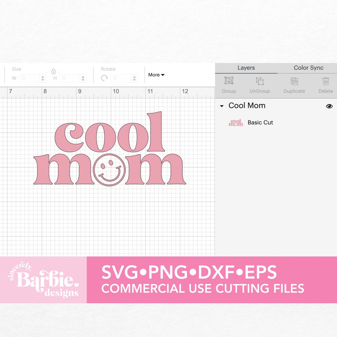 Cool Mom Cool Kid SVG File Retro Cool Mom Cool Kid Cut File - Etsy