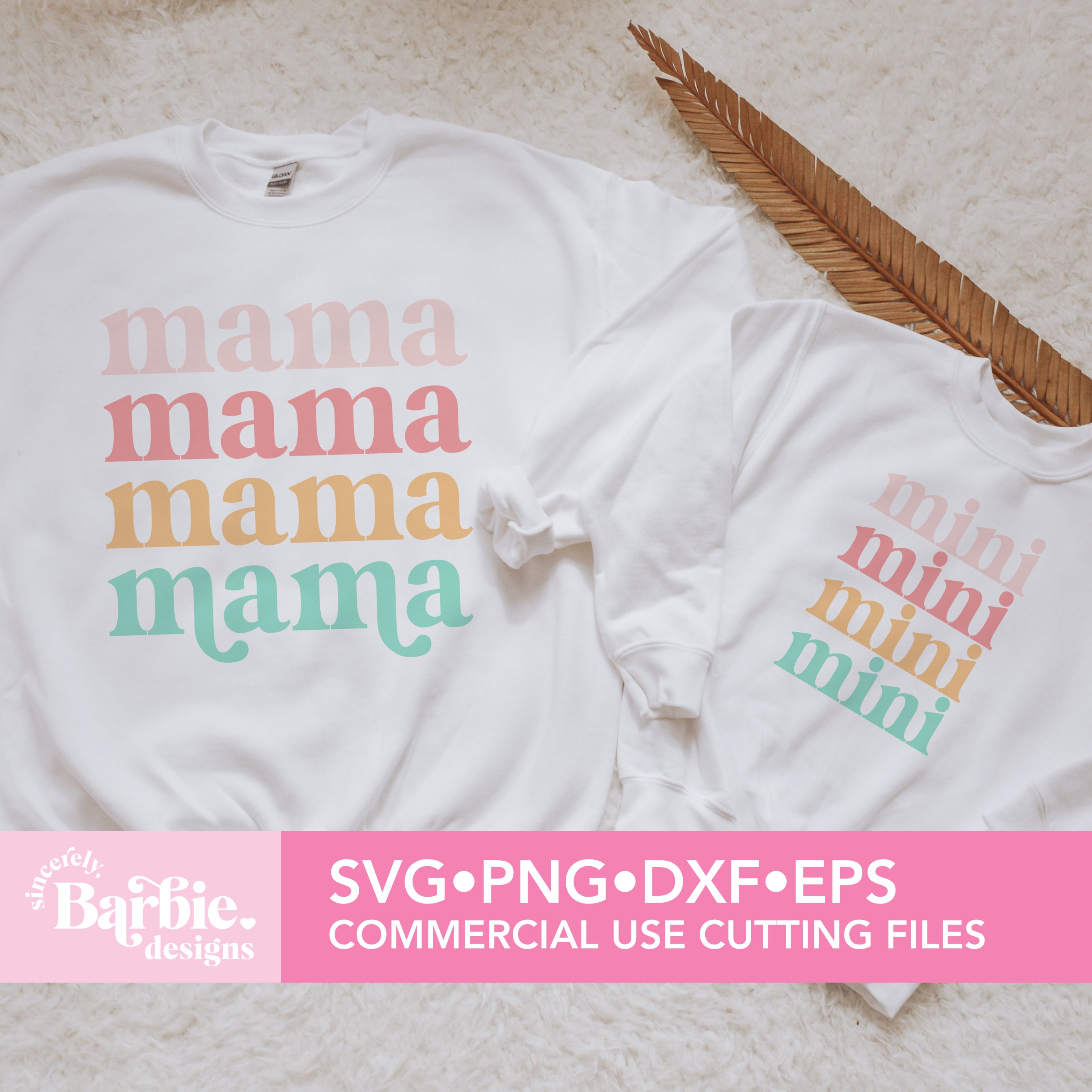 Mama and Mini SVG File Retro Style Mama and Mini Cut File - Etsy