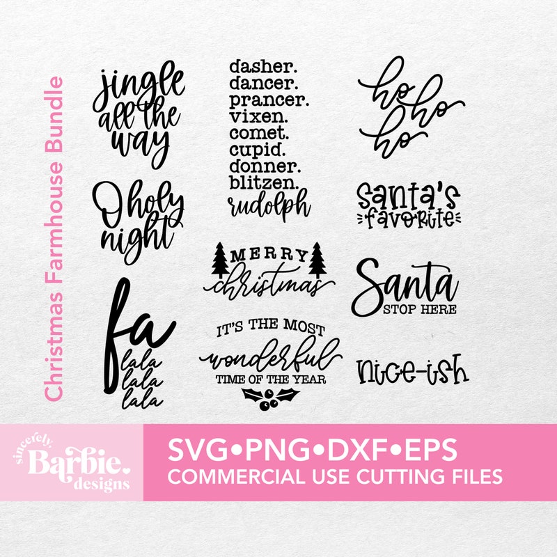 Farmhouse Christmas Svg - Etsy