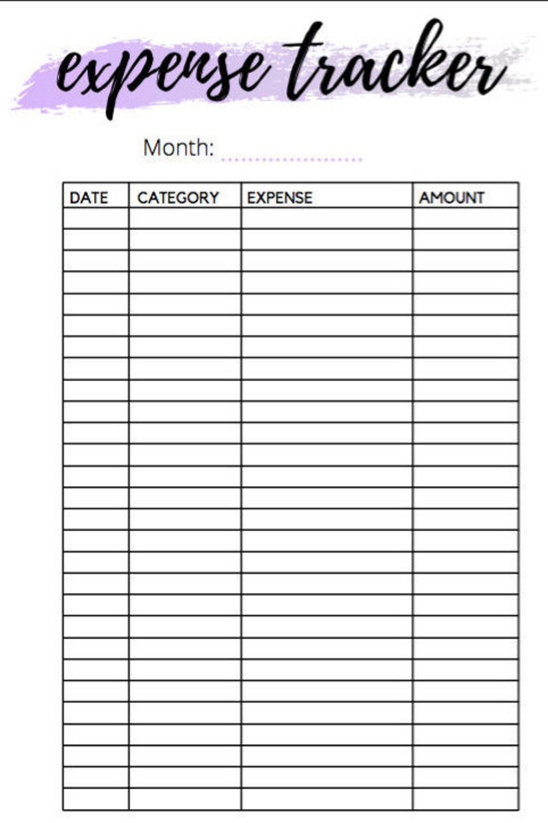 Expense Tracker Printable - Finance Budget Planner - Personal Monthly ...