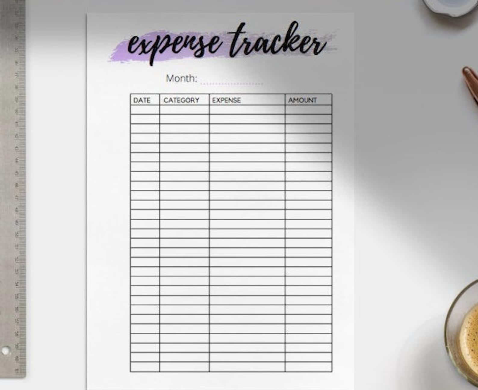 Expense Tracker Printable - Finance Budget Planner - Personal Monthly ...