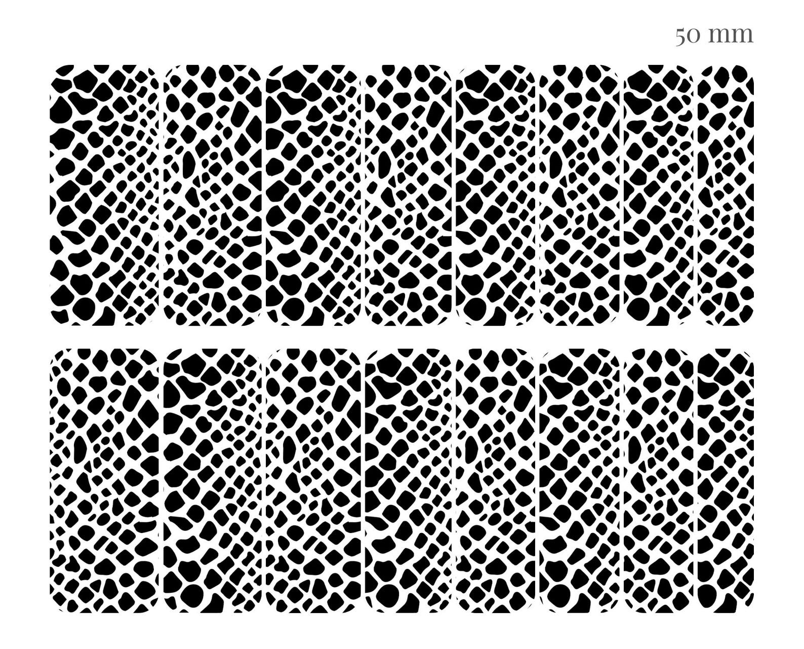 Snakeskin (black Silhouette) | Waterslide Paper | Nail Art | Nail Decal ...