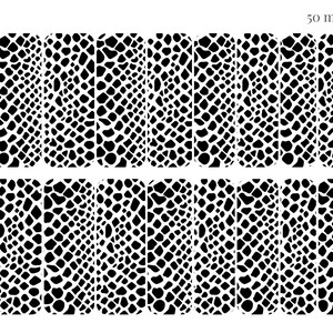 Snakeskin (black Silhouette) | Waterslide Paper | Nail Art | Nail Decal ...