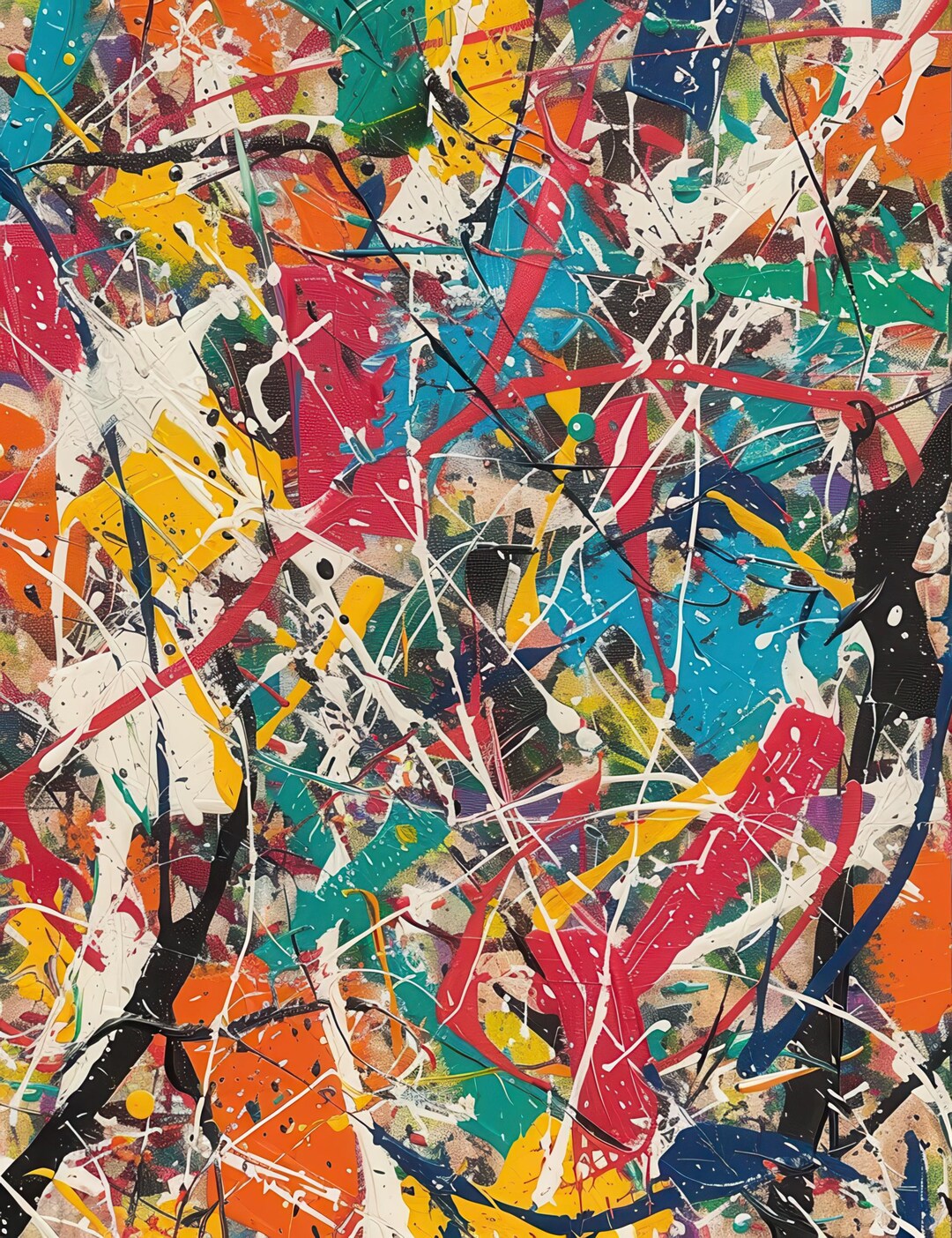 Jackson Pollock Inspired | Paint Splatter I | Transfer Sheet for ...