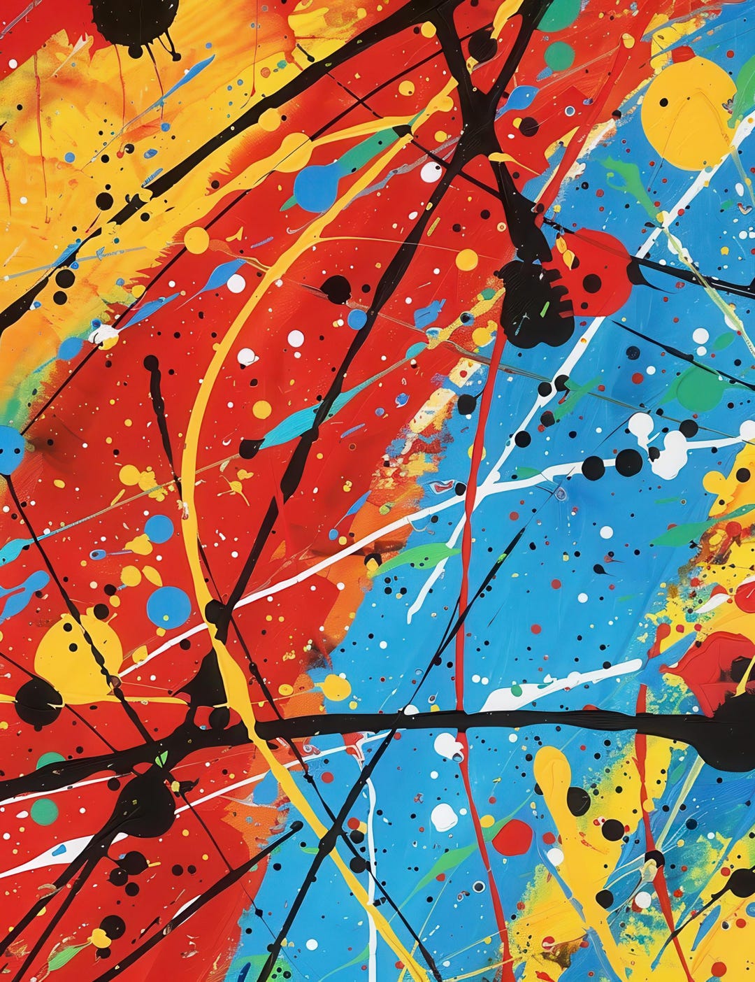 Jackson Pollock Inspired | Paint Splatter II | Transfer Sheet for ...