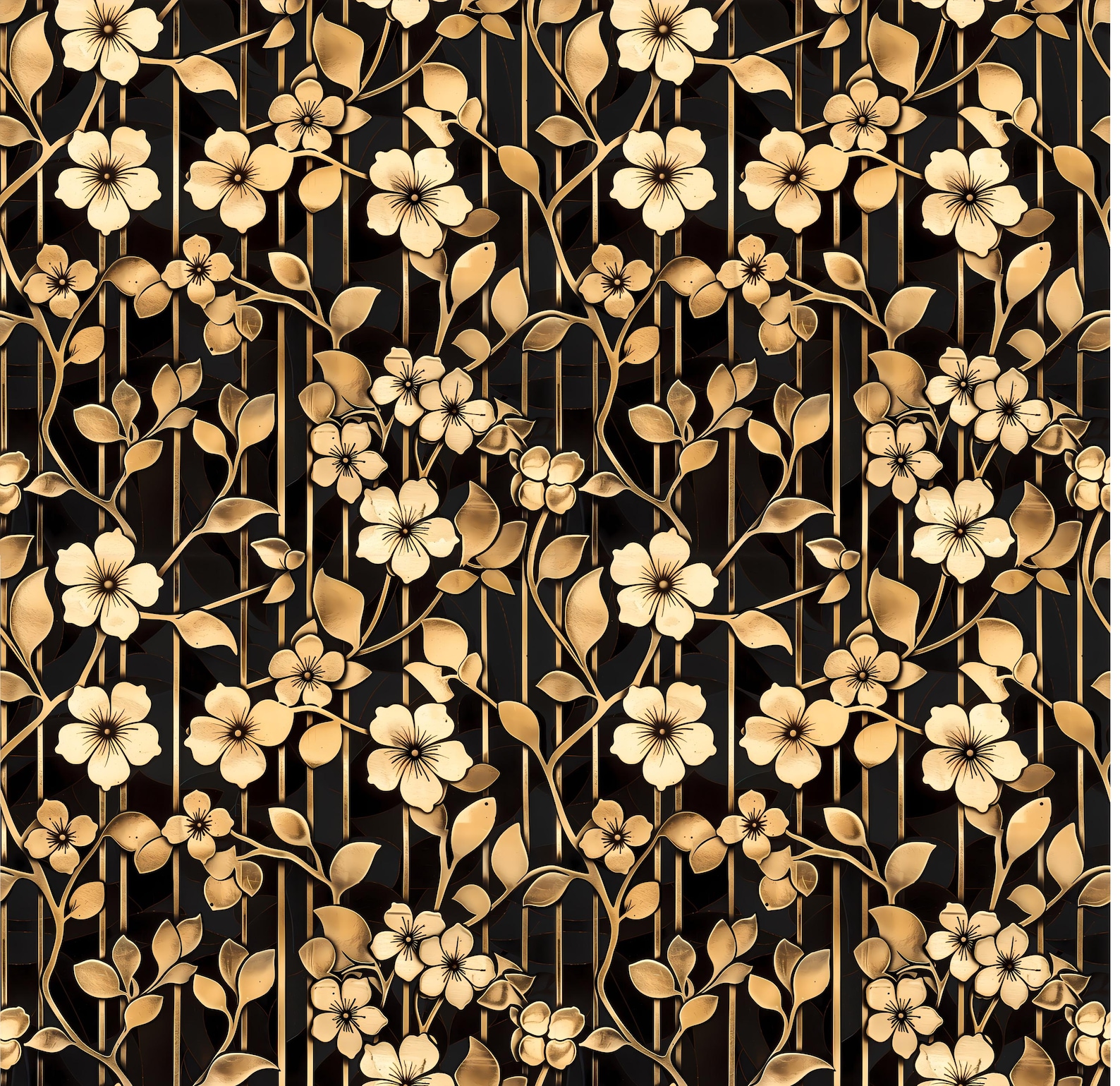 Art Deco Flowers | Transfer Sheet for Polymer Clay | Floral Print ...