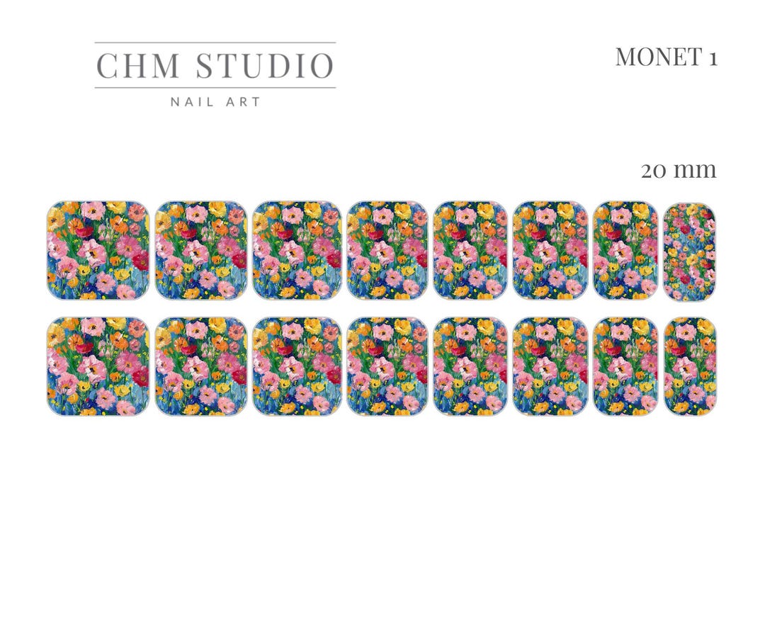 Monet Inspired | Floral | Waterslide Paper | Nail Decals - Etsy