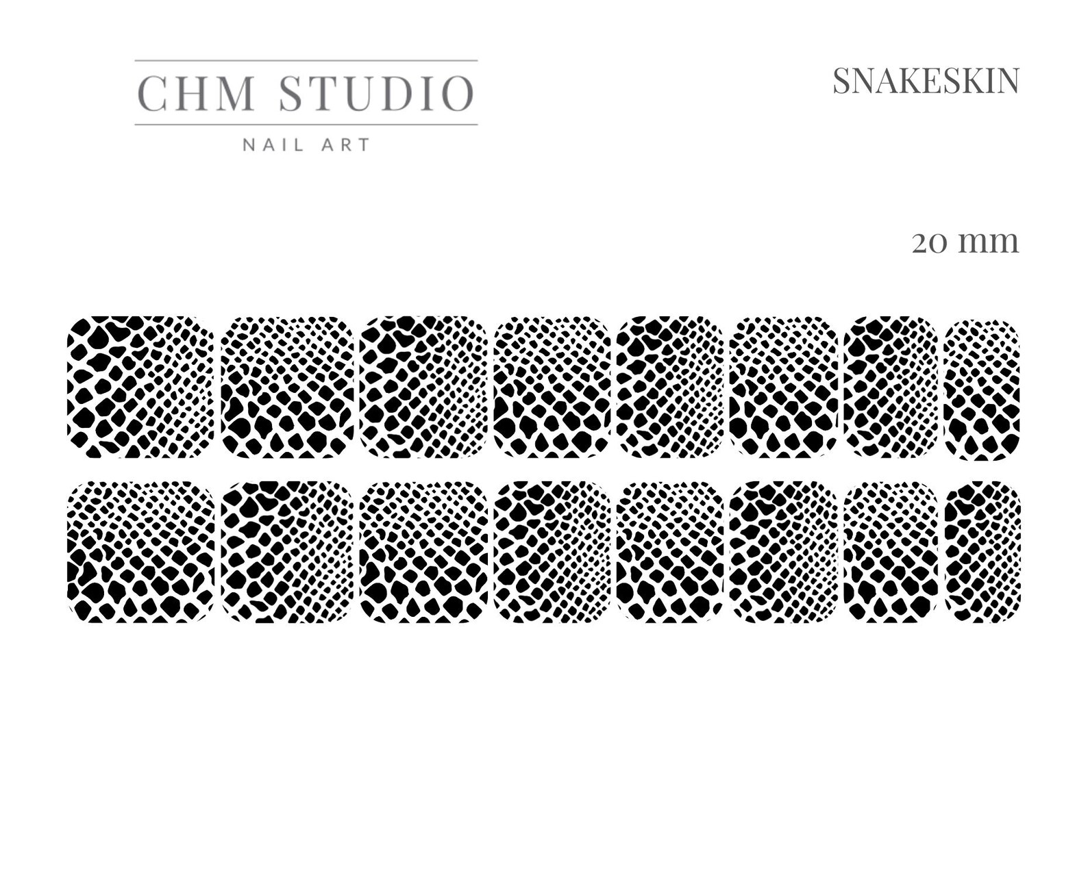 Snakeskin (black Silhouette) | Waterslide Paper | Nail Art | Nail Decal ...