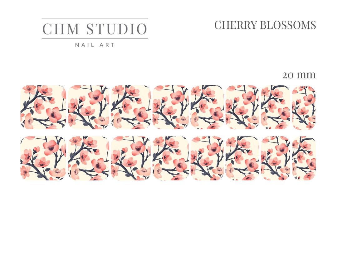 Cherry Blossoms | Florals | Waterslide Paper | Nail Decals - Etsy