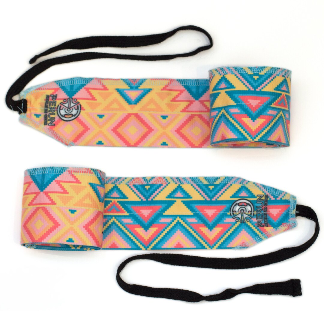 Native American Inspired Reversible Wrist Wraps Ethic Geometric Fabric ...