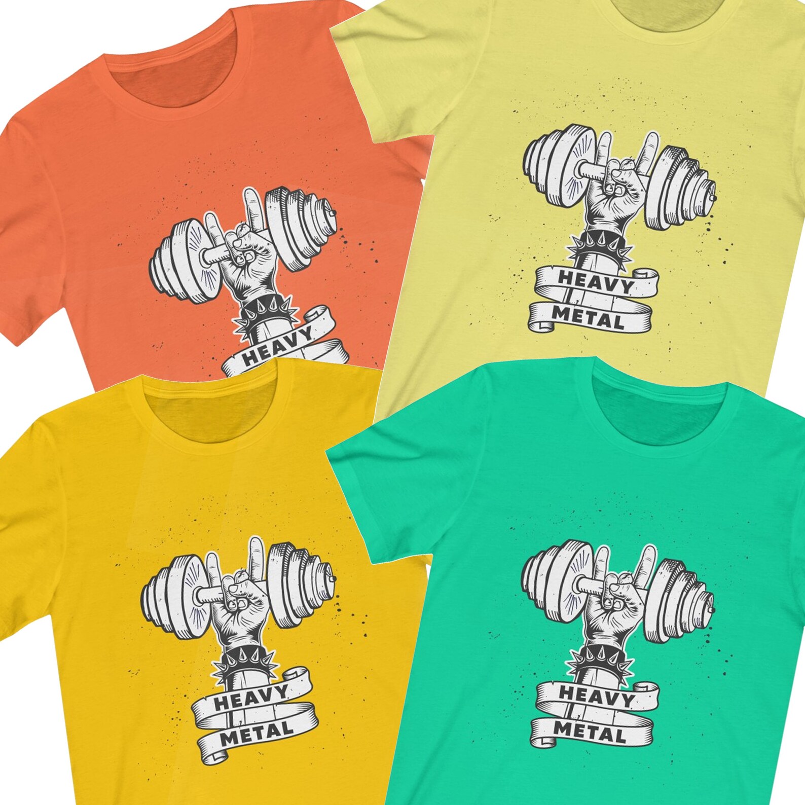 Heavy Metal Gym Shirt Bodybuilding Workout Shirt Fitness | Etsy