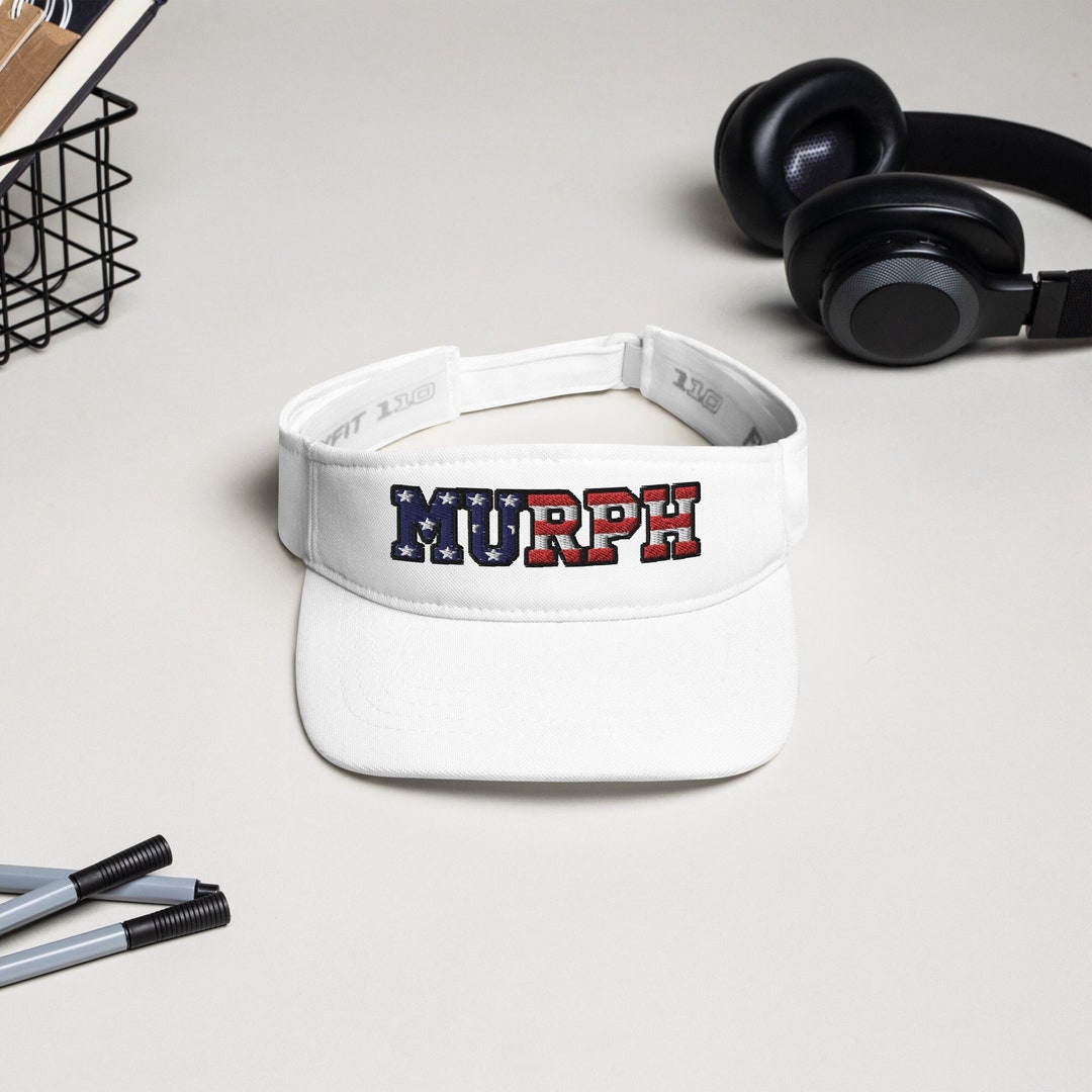 Memorial Day Murph Embroidered Visor Hat, US Flag Running Sun Visor ...