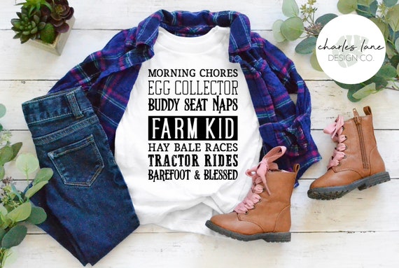 Farm Kid Life Ranch Kid Agriculture Chores Tractor Rides | Etsy