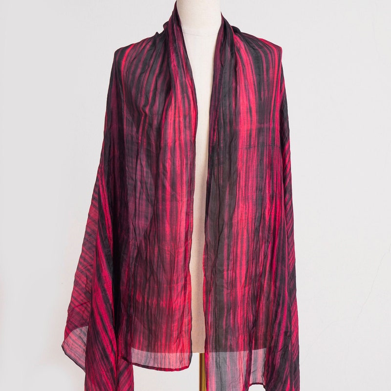 Red Silk Scarf Ombre - Etsy