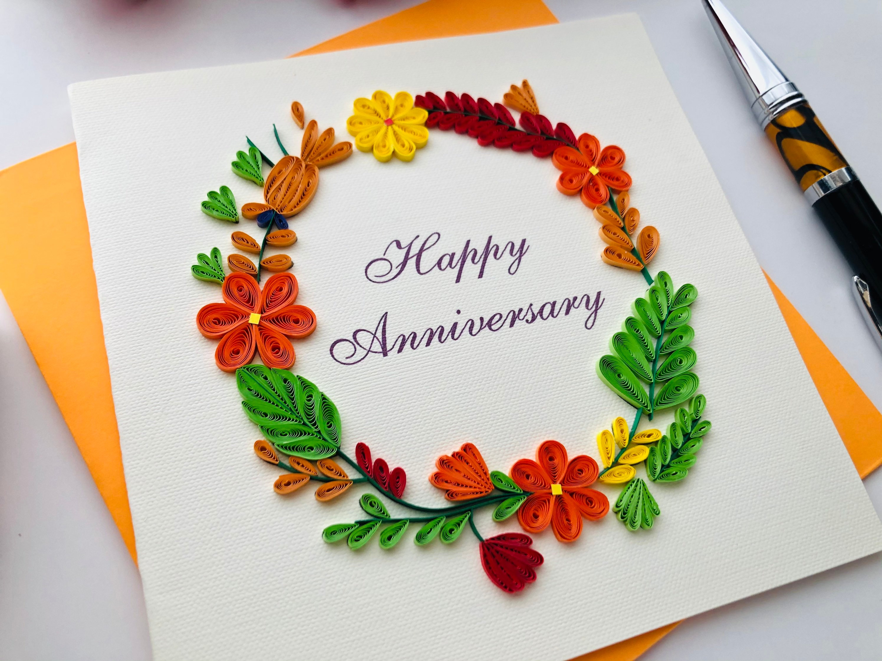 Wedding Anniversary Card Happy Anniversary Wall Decor | Etsy