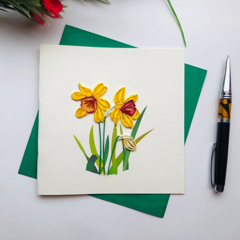 Quill Cards Daffodils - Etsy