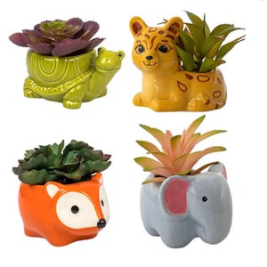 Ceramic Animal Plant Pots - Etsy