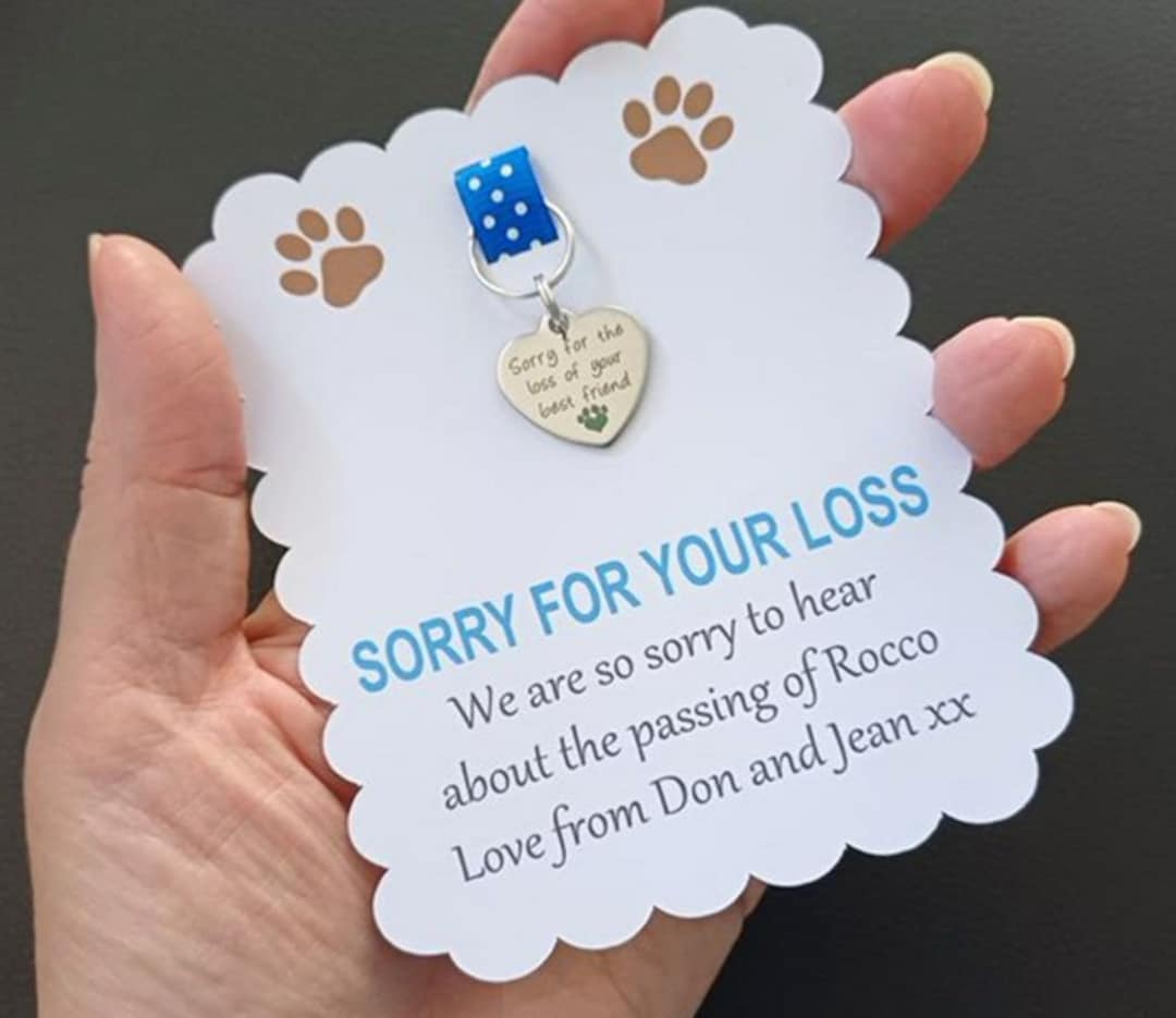 Charm Card Sorry for Your Loss Pet Memorial Charm - Etsy
