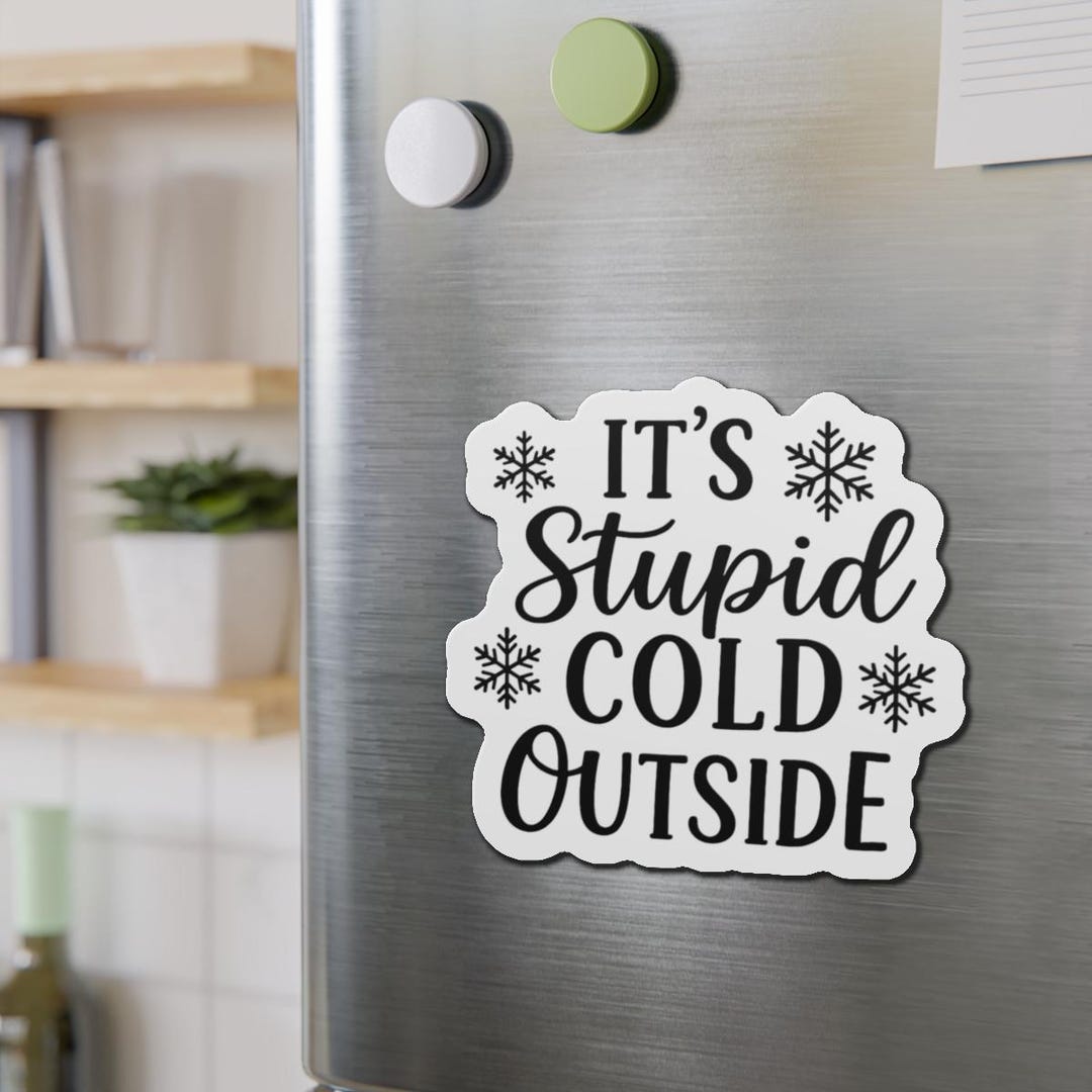 Its Stupid Cold Outside Die-cut Magnet | Winter Snowflake Fridge Decal ...