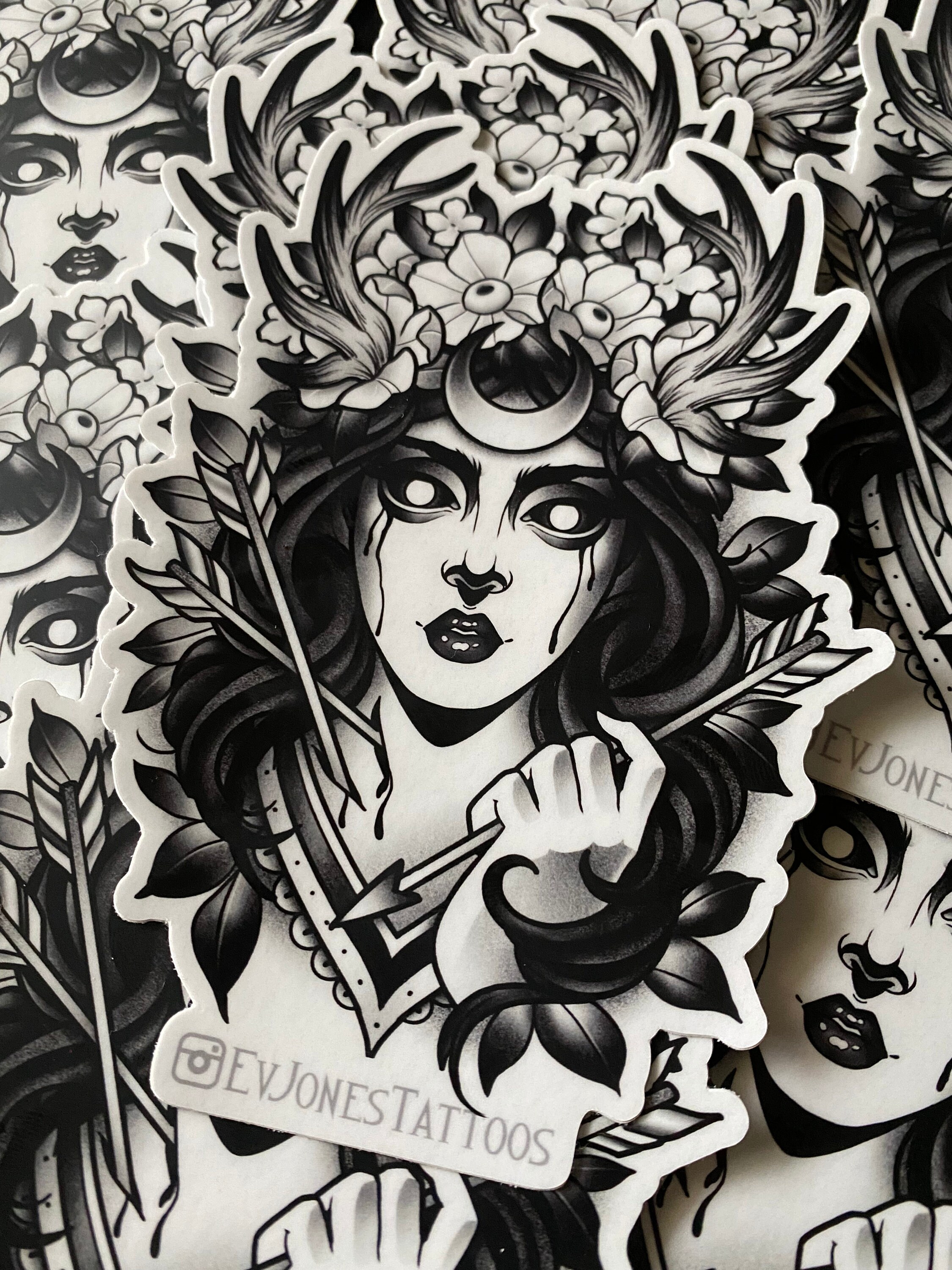 Neo Traditional Girl Drawings