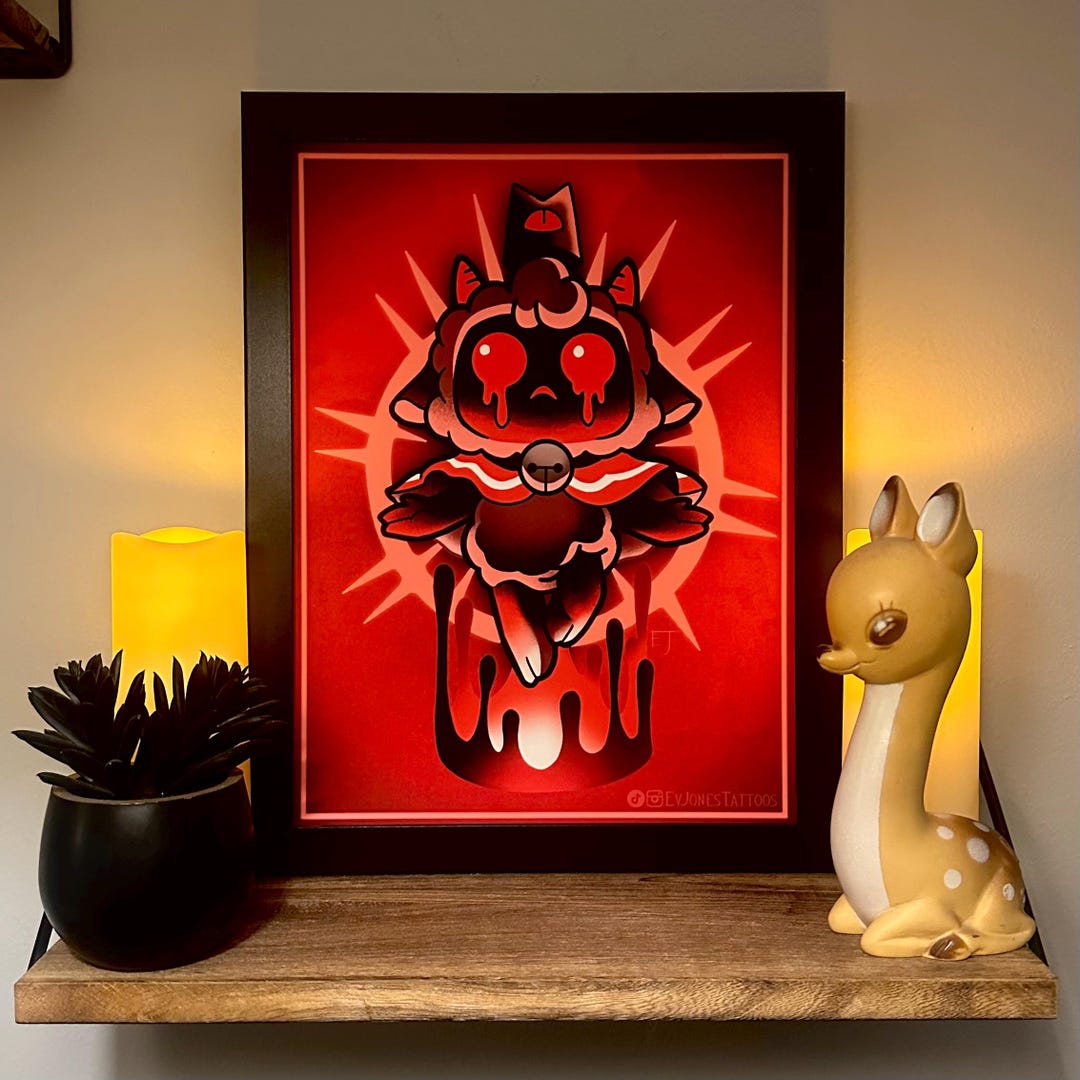 Cult of the Lamb Art Print: Dark Gothic Gaming Poster - Etsy