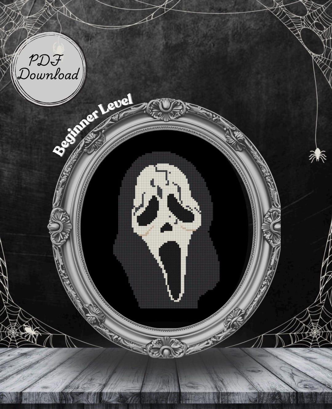 Ghostface Cross Stitch Pattern PDF | Horror Movie Villain | Halloween ...