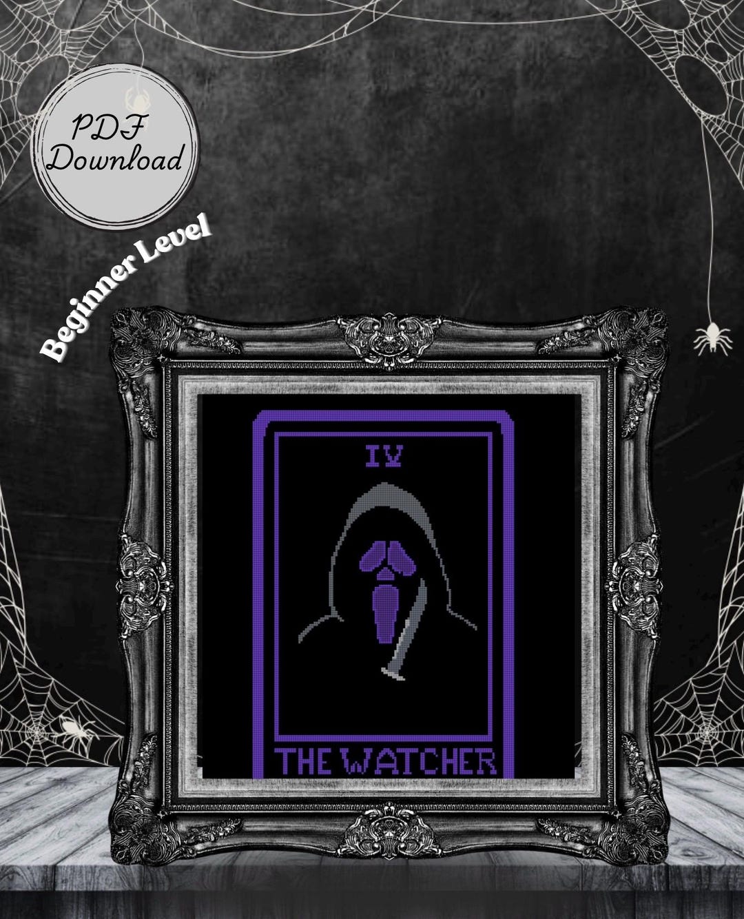 Ghostface Cross Stitch Pattern PDF : Horror Tarot Card - Etsy