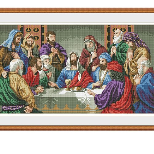 Cross Stitch Pattern the Last Supper Pdf Instant - Etsy
