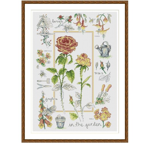 Summer Sampler Cross Stitch Pattern - Etsy