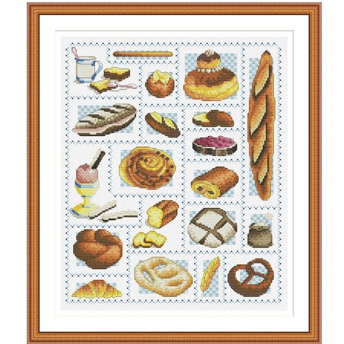 Kitchen Sampler Cross Stitch Pattern Colorful Art DIY X-stitch - Etsy