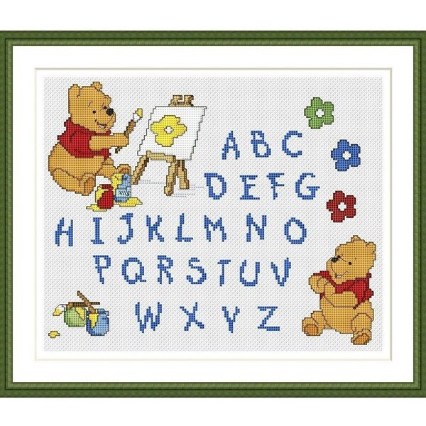 Winnie the Pooh Embroidery Alphabet - Etsy