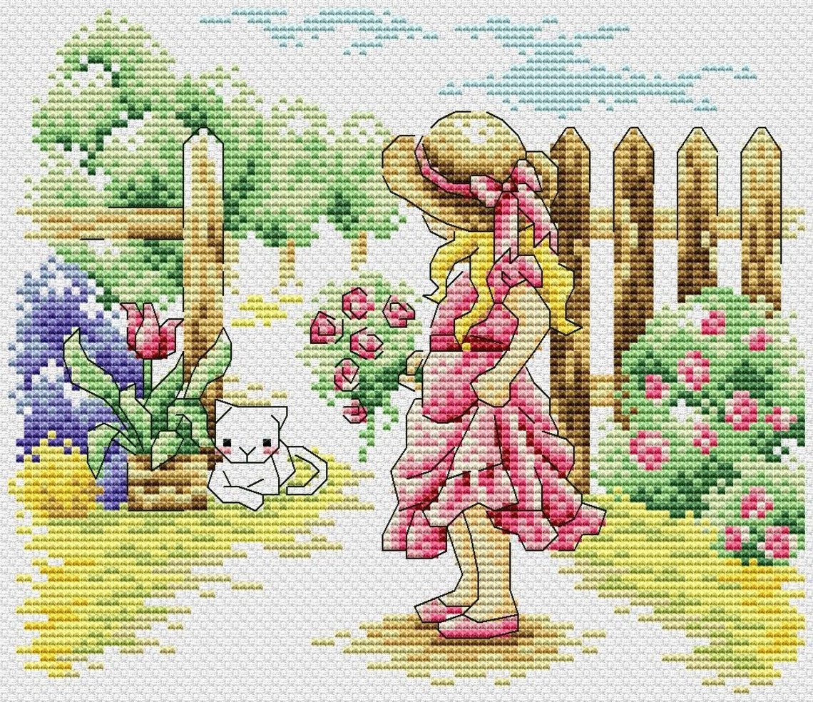 Baby Girls Cross Stitch Pattern Digital Instant Download PDF - Etsy