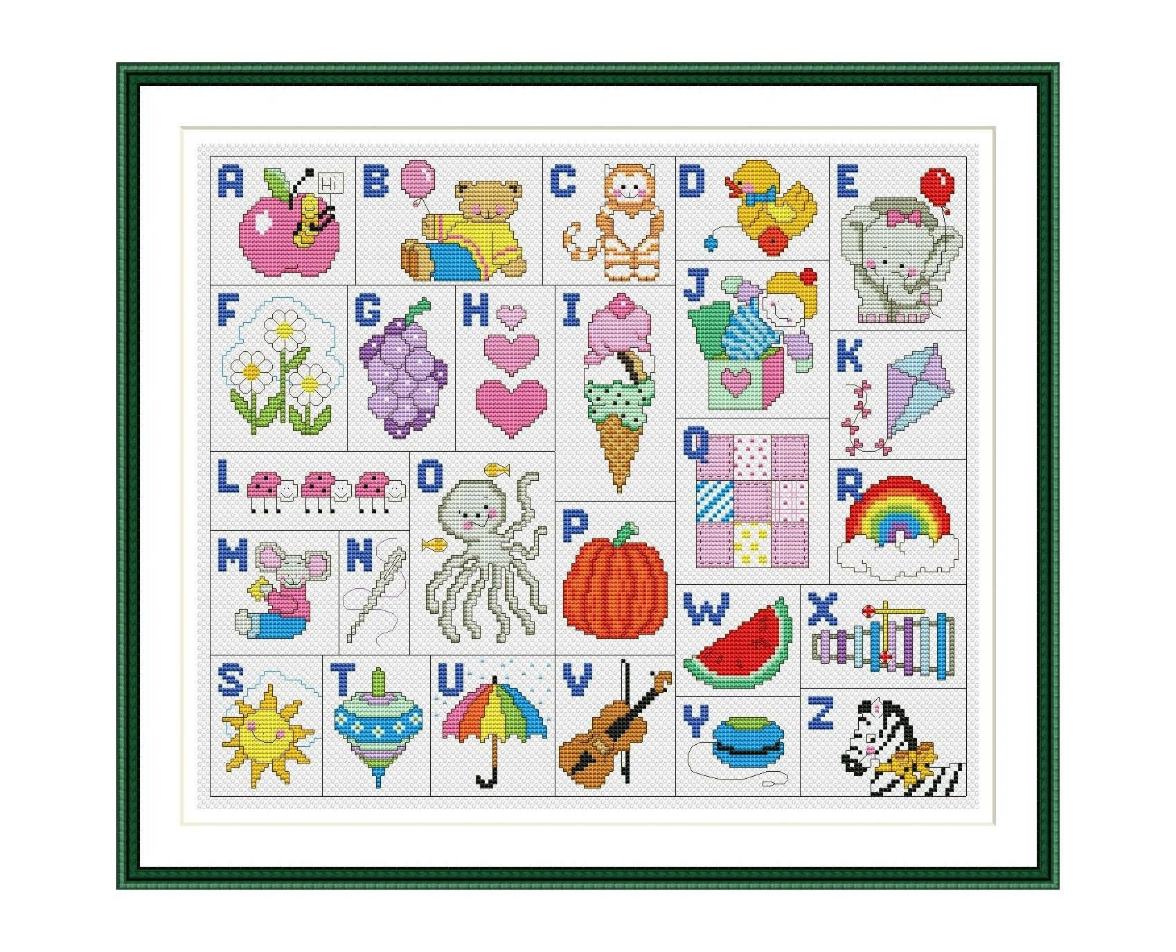 Cross Stitch Alphabet Baby