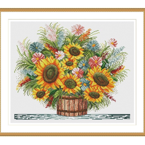 Sunflower Cross Stitch Pattern PDF - Etsy